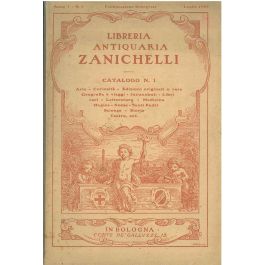 Libreria antiquaria Zanichelli. Catalogo, anno 1, n. 1
